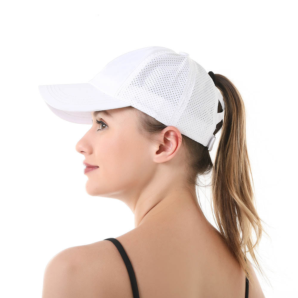 Women'S Cross-Mesh Breathable Baseball Cap - Quick-Dry Half Top For Gym ...
