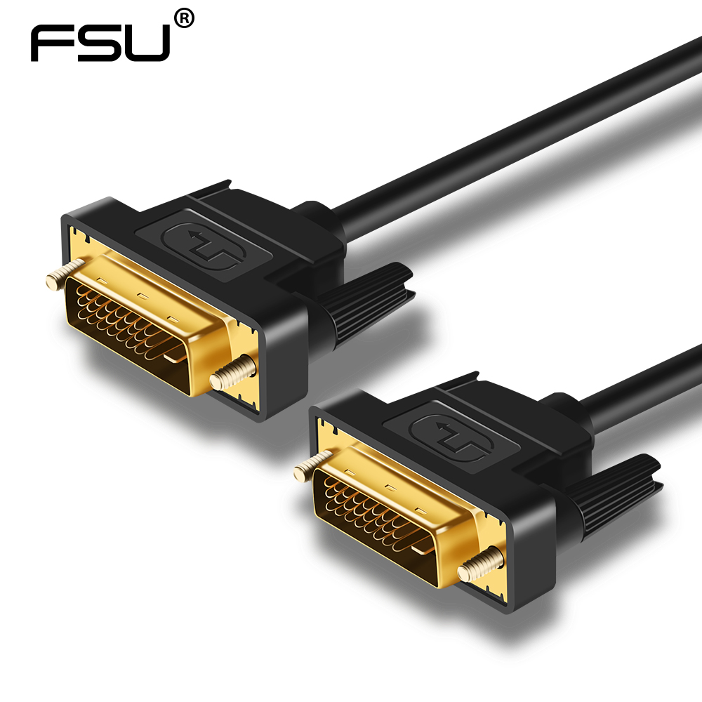 FSU DVI To DVI Cable 24+1 Plated Plug Male-Male 1080p for LCD DVD TV ...