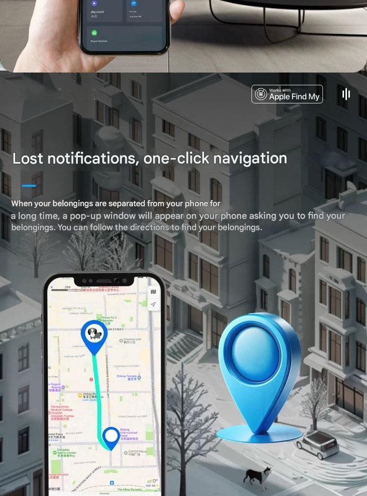 Sorf Smart GPS Tracker Mini Tag for IOS Find My APP ITag Anti Lost ...