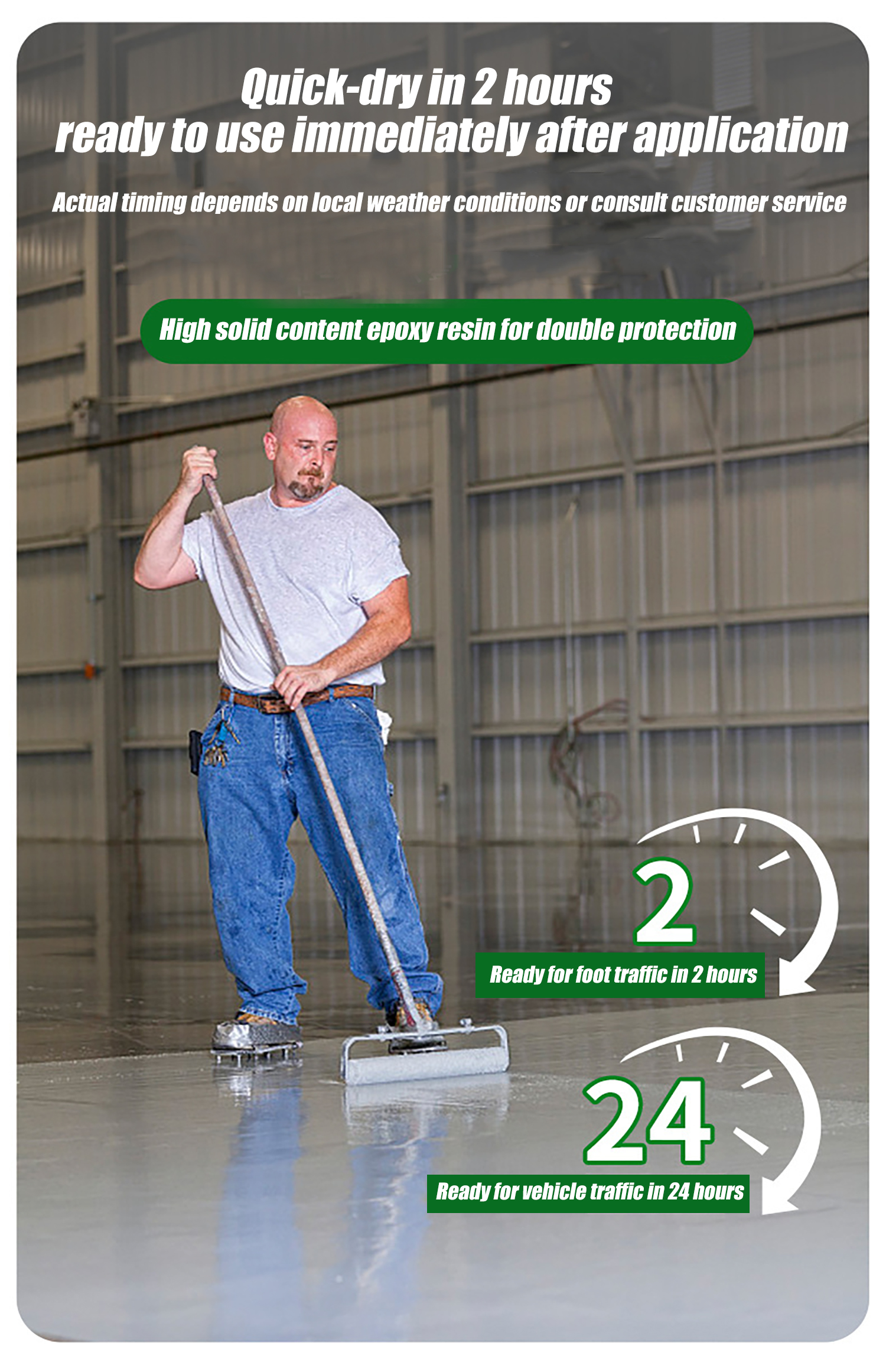 3 IN 1 Epoxy Floor Paint Rubberized Water-Based Epoxy Resin Floor Paint ...