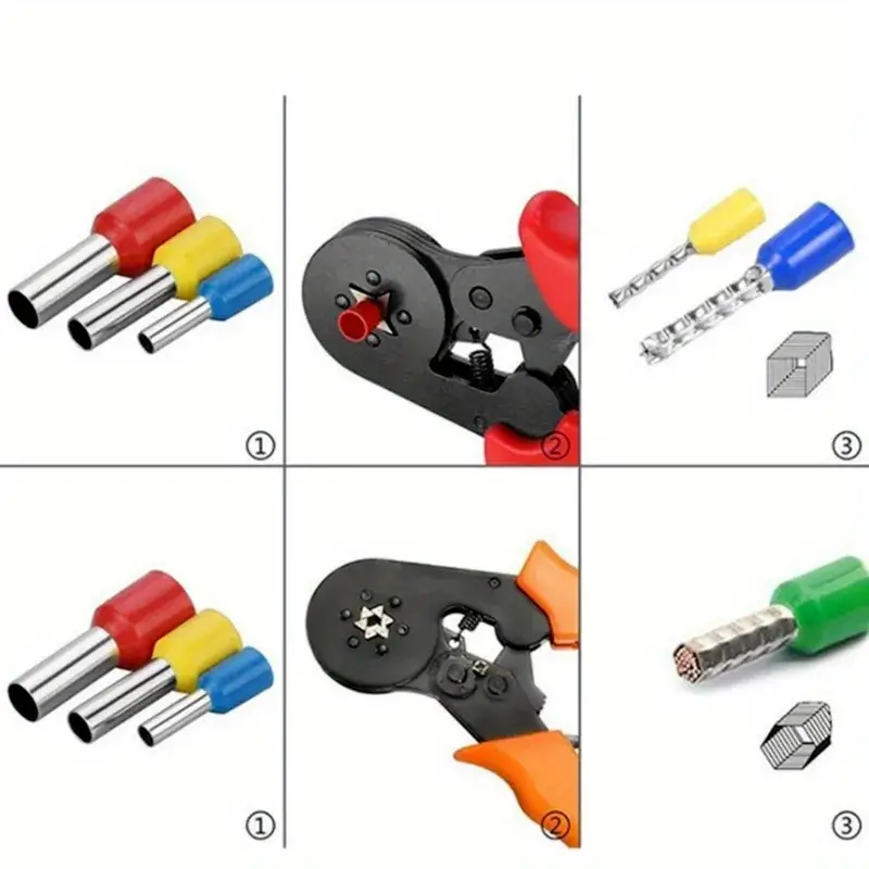 800PCS VE Tubular Crimp Terminal Box Electrical Tube Connector Cord End ...