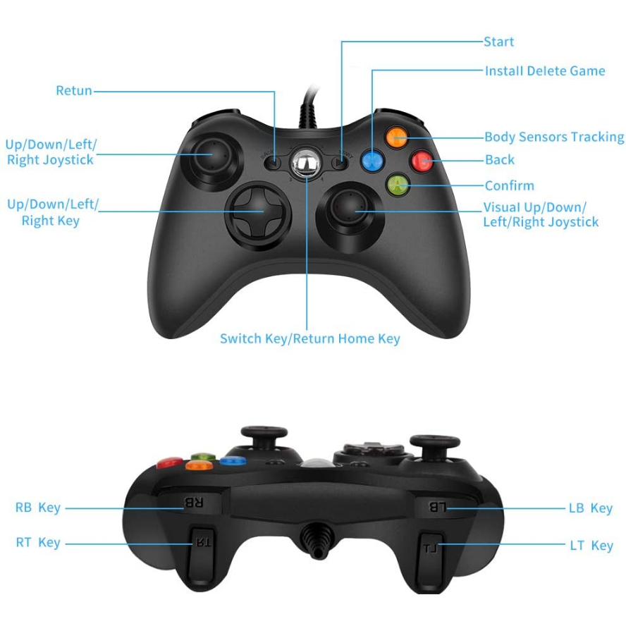EXPOSE Gaming Controller for pc Xbox 360 Controller For PC PS4 PS5 ...
