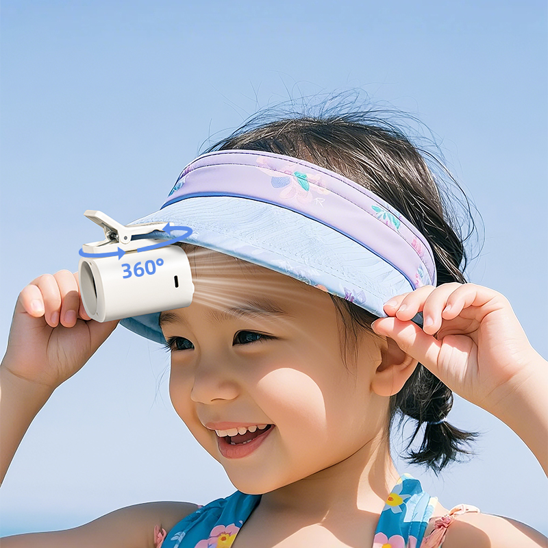 OATSBASF Rechargeable Car Sun Visor Clip-on Fan Car Handlebar Fan Co ...