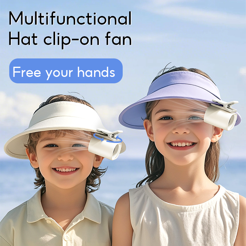 OATSBASF Portable Rechargeable Fan Hands-Free,Umbrellas Fan Hats Clip ...
