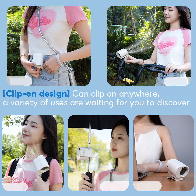 OATSBASF Rechargeable Car Sun Visor Clip-on Fan Car Handlebar Fan Co ...