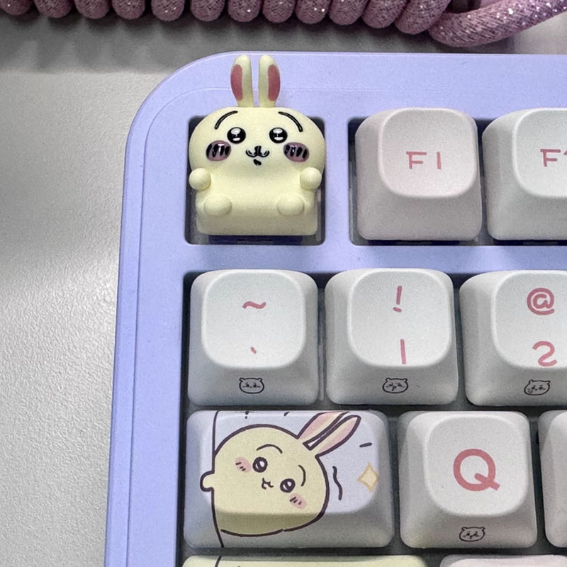 Chiikawa Hachiware Usagi Keycap Cherry R4 Profile PBT Five-side Dye ...