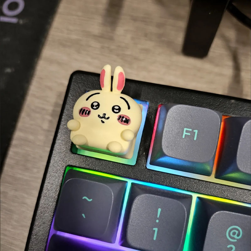 Chiikawa Hachiware Usagi Keycap Cherry R4 Profile PBT Five-side Dye ...