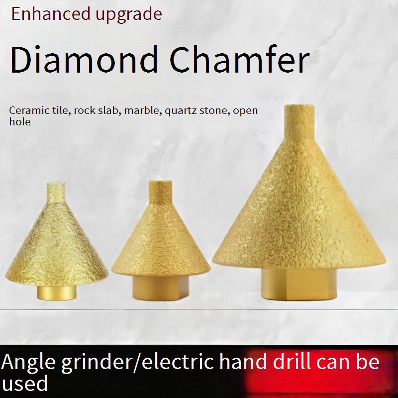 Diamond Chamfer Bit - M10/14 Thread Beveling Tool for Tile and Stone ...