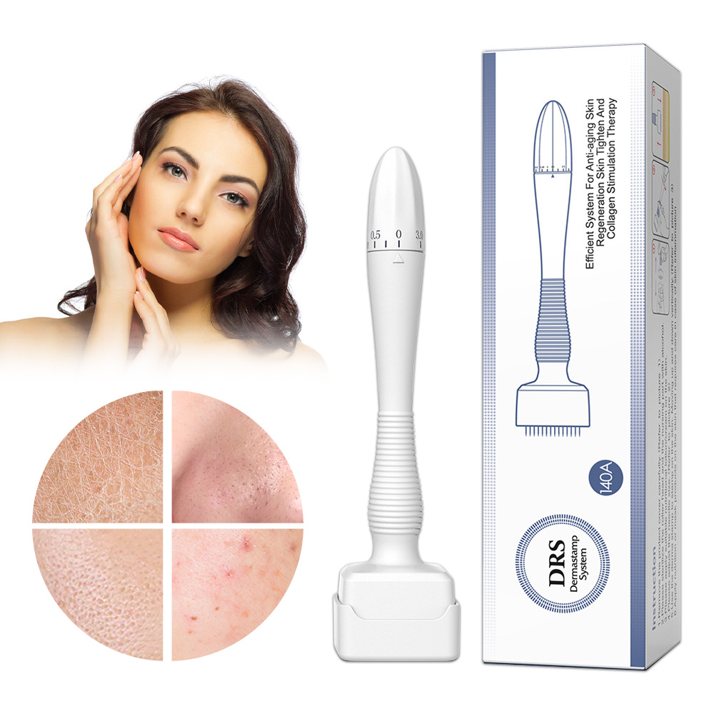 New 140 Pins Derma Roller Stamp Stainless Steel Microneedle Skin Care ...