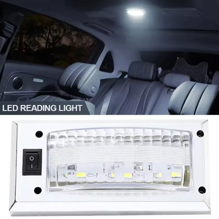 12V-24V LED Car Dome Light - Ultra Bright COB Panel Reading Lamp for ...