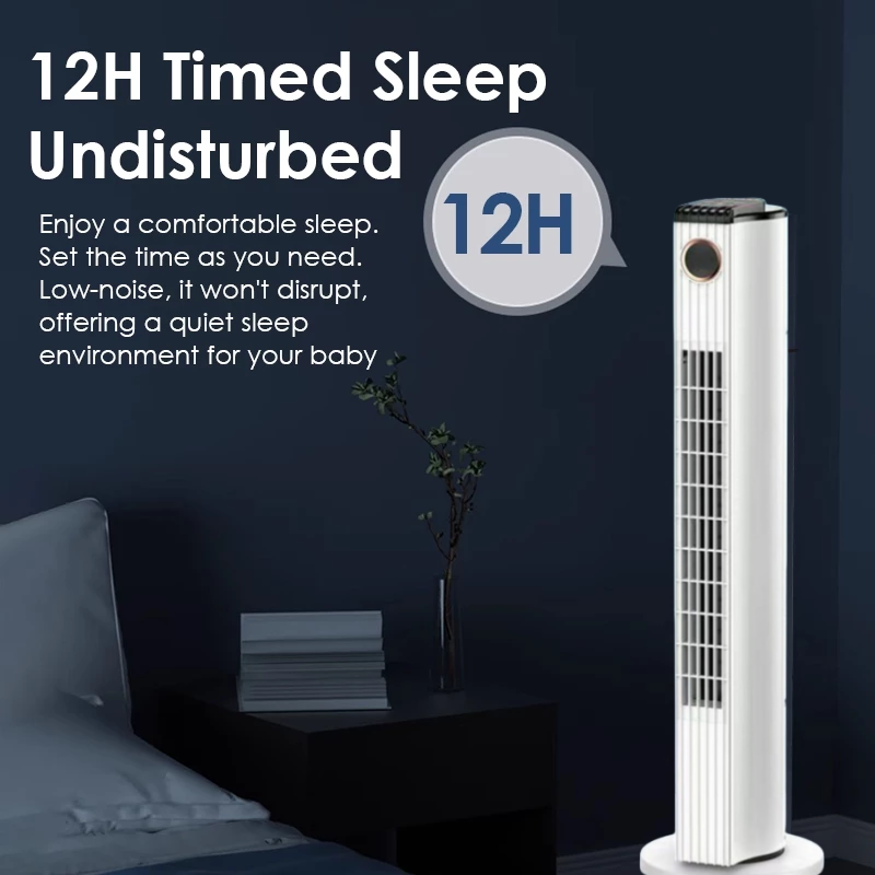 Electric Tower Fan Bladeless Fan Floor Fan with Touch Control Remote ...