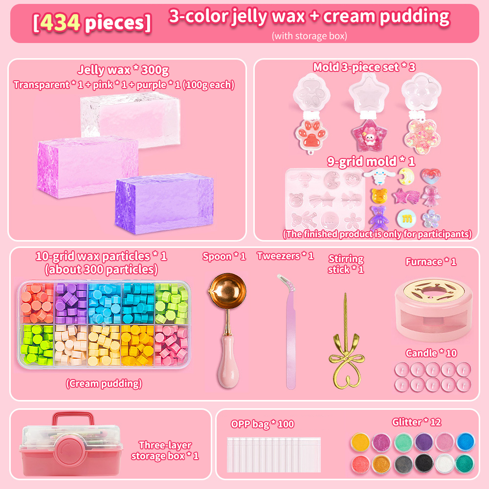 ZANK TOYS DIY Jelly Squishy Wax Toy Set 449Pcs Safe Odorless Creative ...