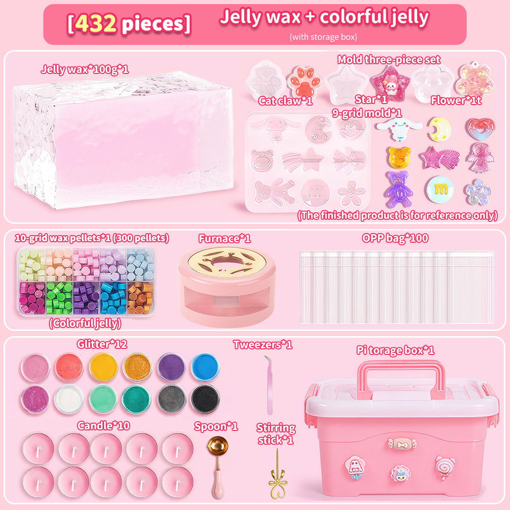 ZANK TOYS DIY Jelly Squishy Wax Toy Set 449Pcs Safe Odorless Creative ...