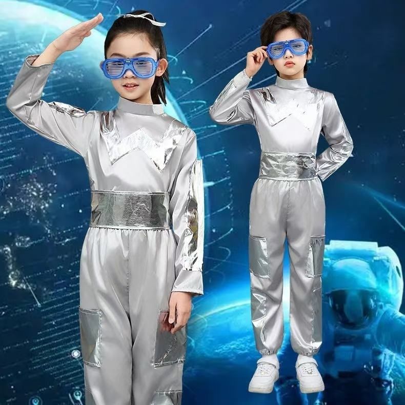 Science Costume for Kids Girl Boy Children Space Suit Robot Astronaut ...