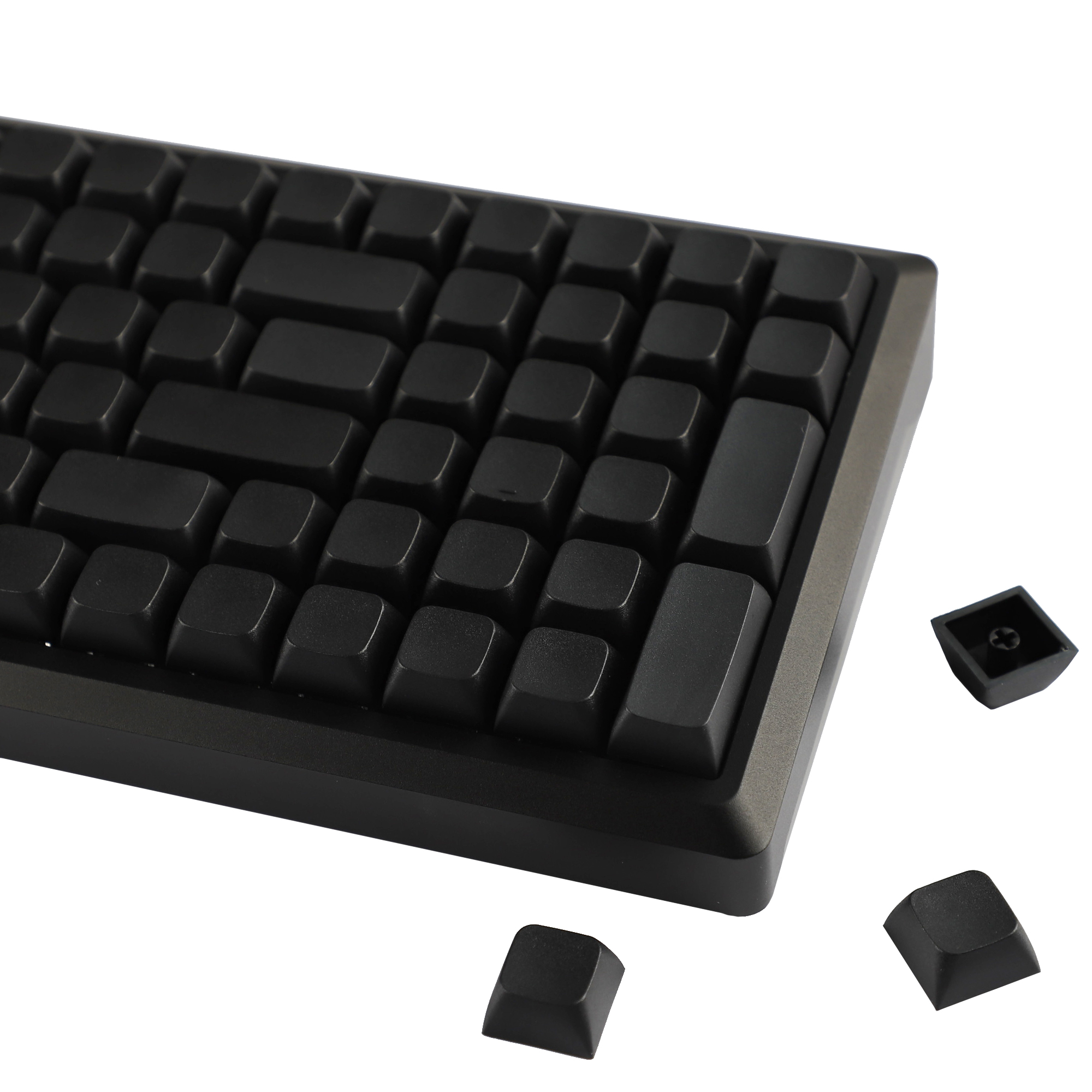 YMDK ZDA 124 White 127 Black Blank Thick PBT Keycap Dye Sub XDA v2 ...
