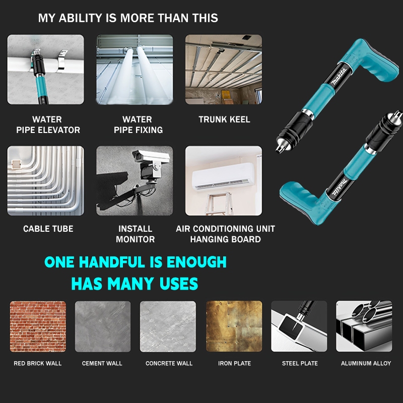 Nail gun nail gunner heavy duty neil gun rivet bullet cordless steel ...