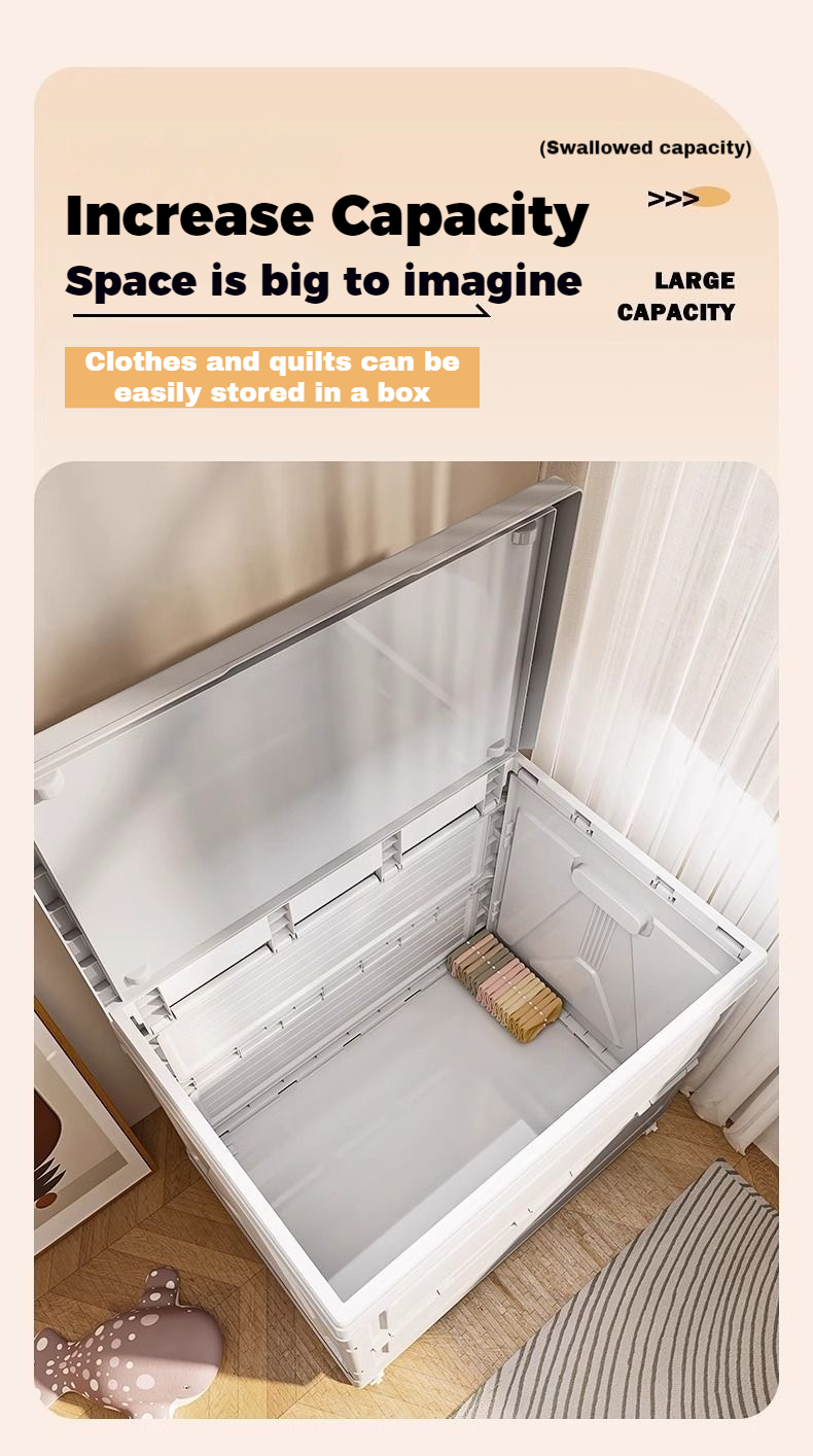 【Happy Home】150L Storage Box For Toys Foldable Durabox With Wheels ...