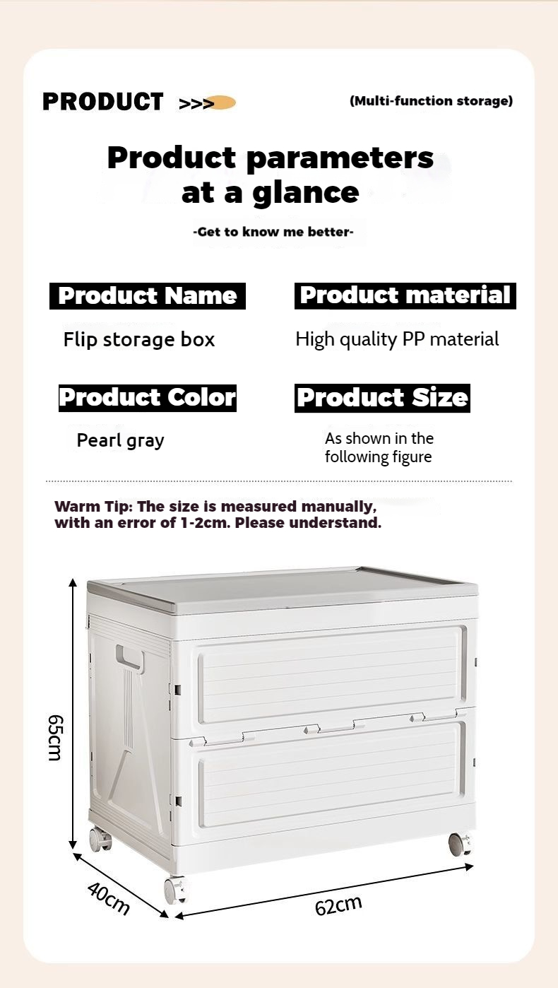 【Happy Home】150L Storage Box For Toys Foldable Durabox With Wheels ...