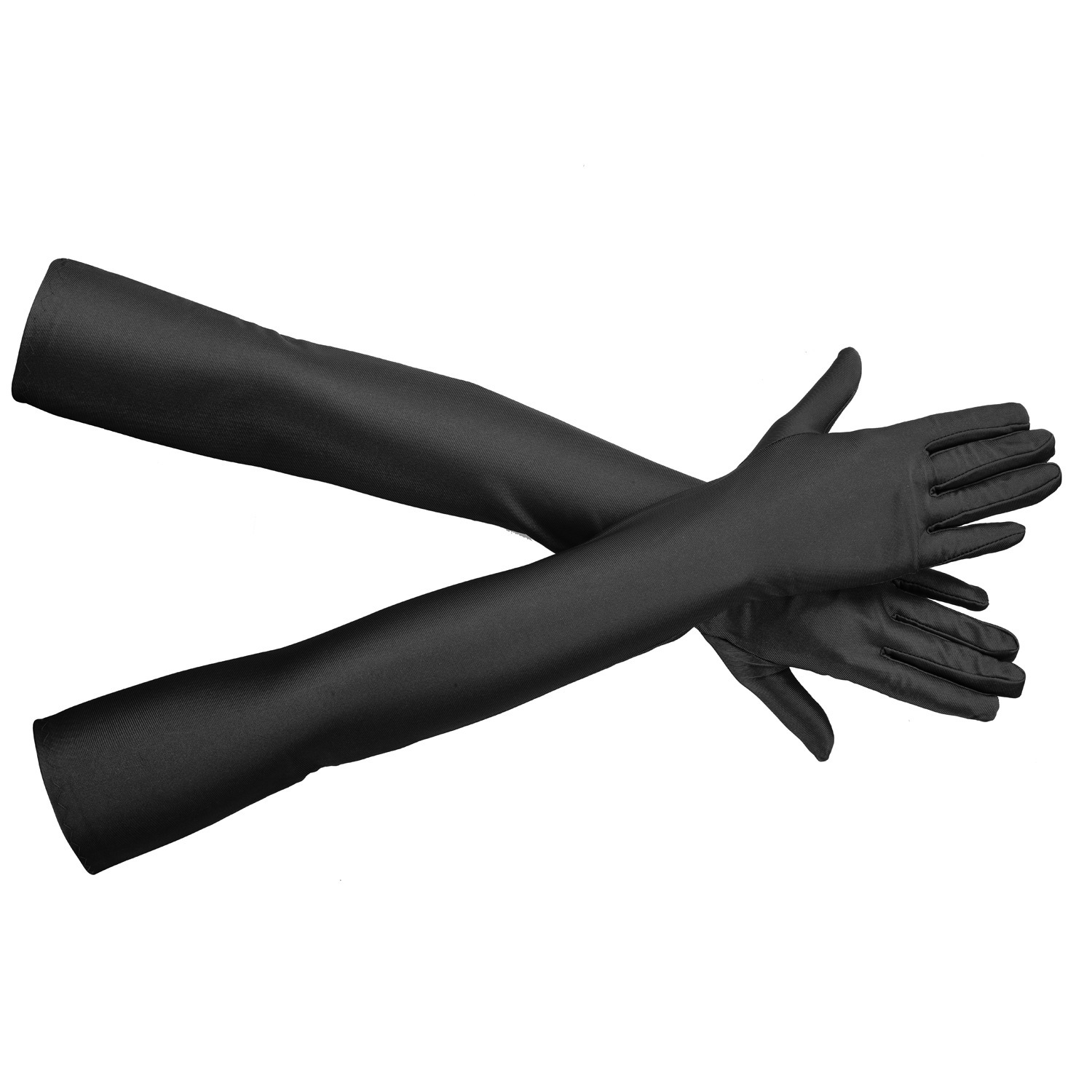 Trendy Retro Masquerade Gloves - Women's Breathable Opera-Length Satin ...