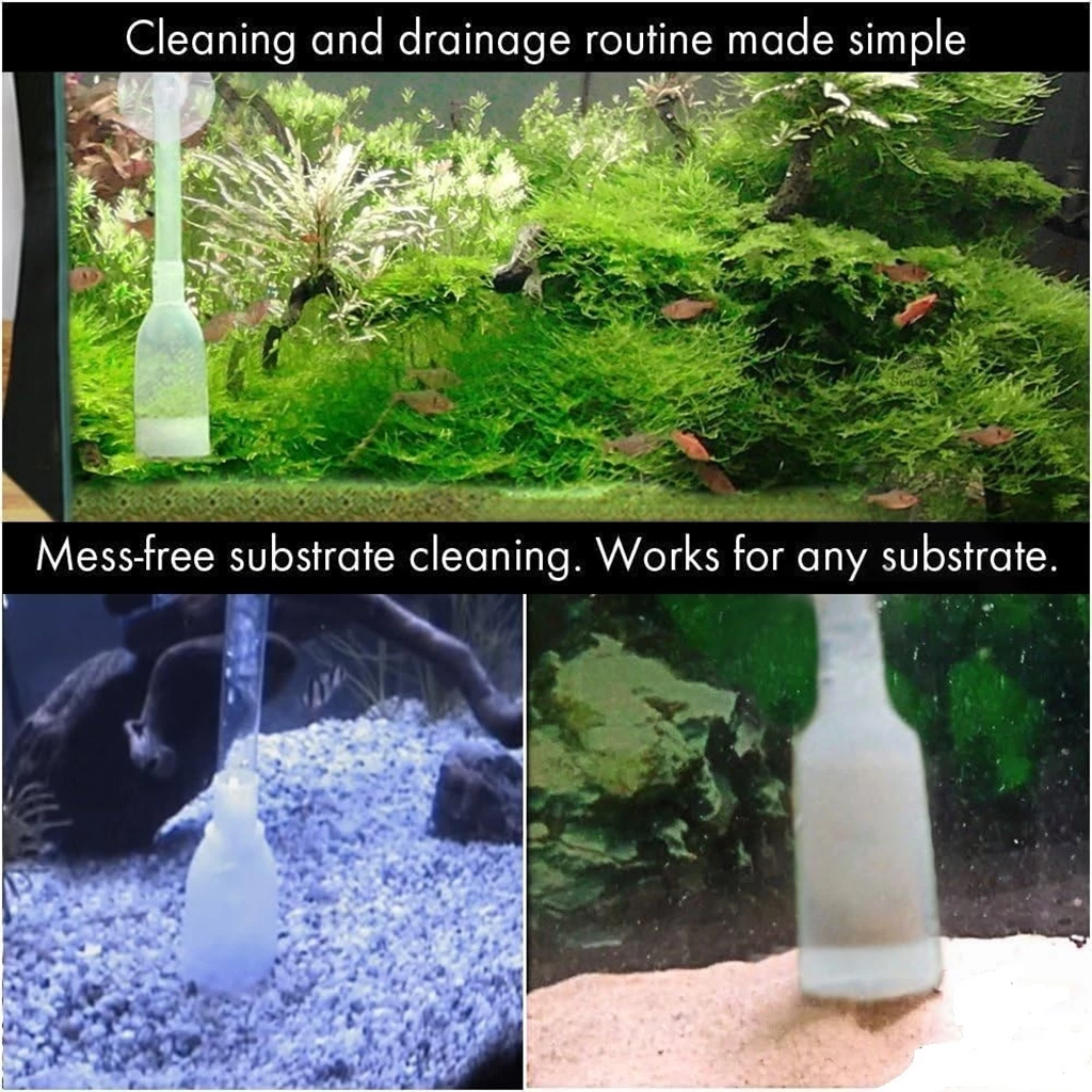 Aquarium Siphon Vacuum Pump Fish Tank Siphon Gravel Suction Filter ...