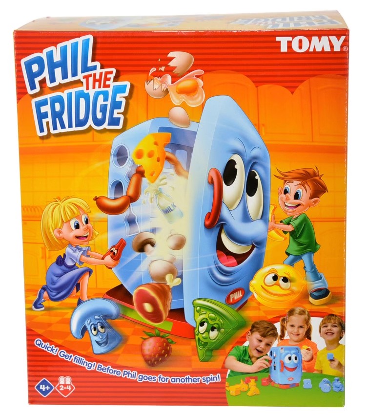TOMY Electric Rotating Phil Refrigerator Food Shape Matching Toys ...
