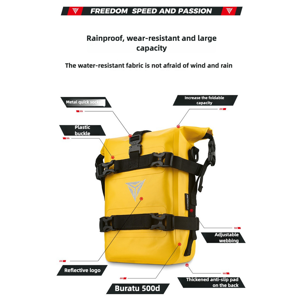 1PC Motorcycle saddlebag riding backpack side bag large capacity ...