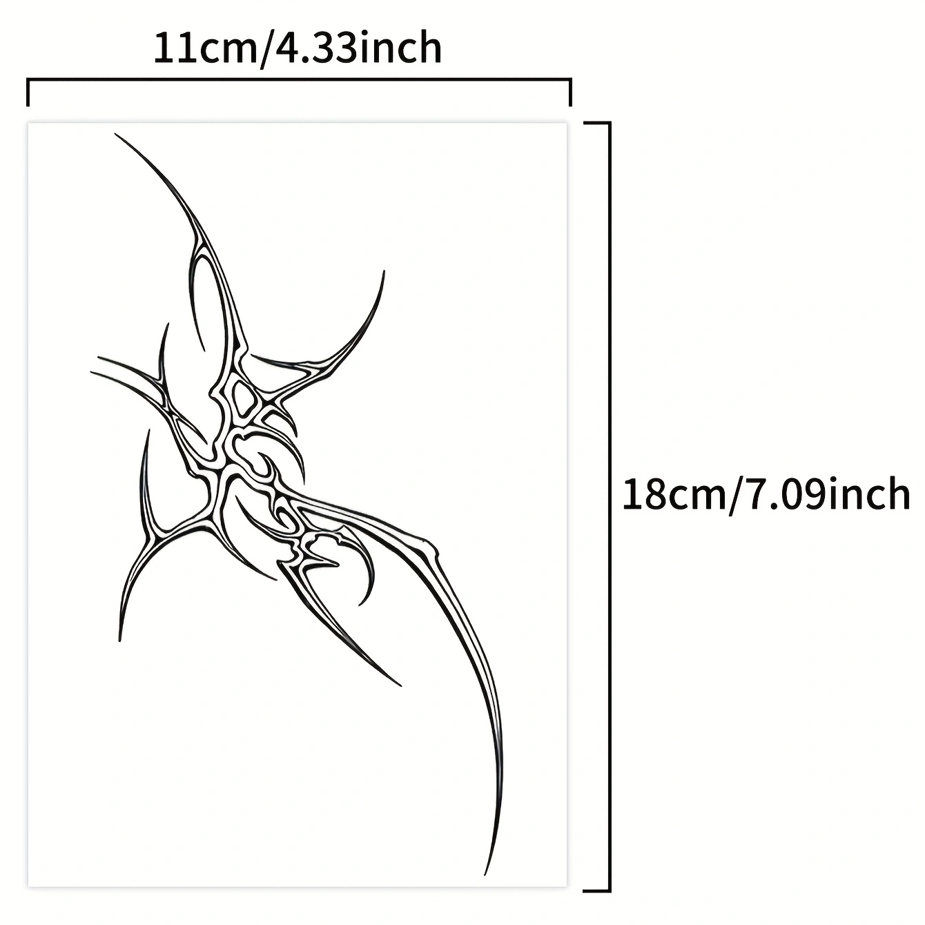 Waterproof Semi-Permanent Temporary Tattoo Sticker with Geometric Line ...