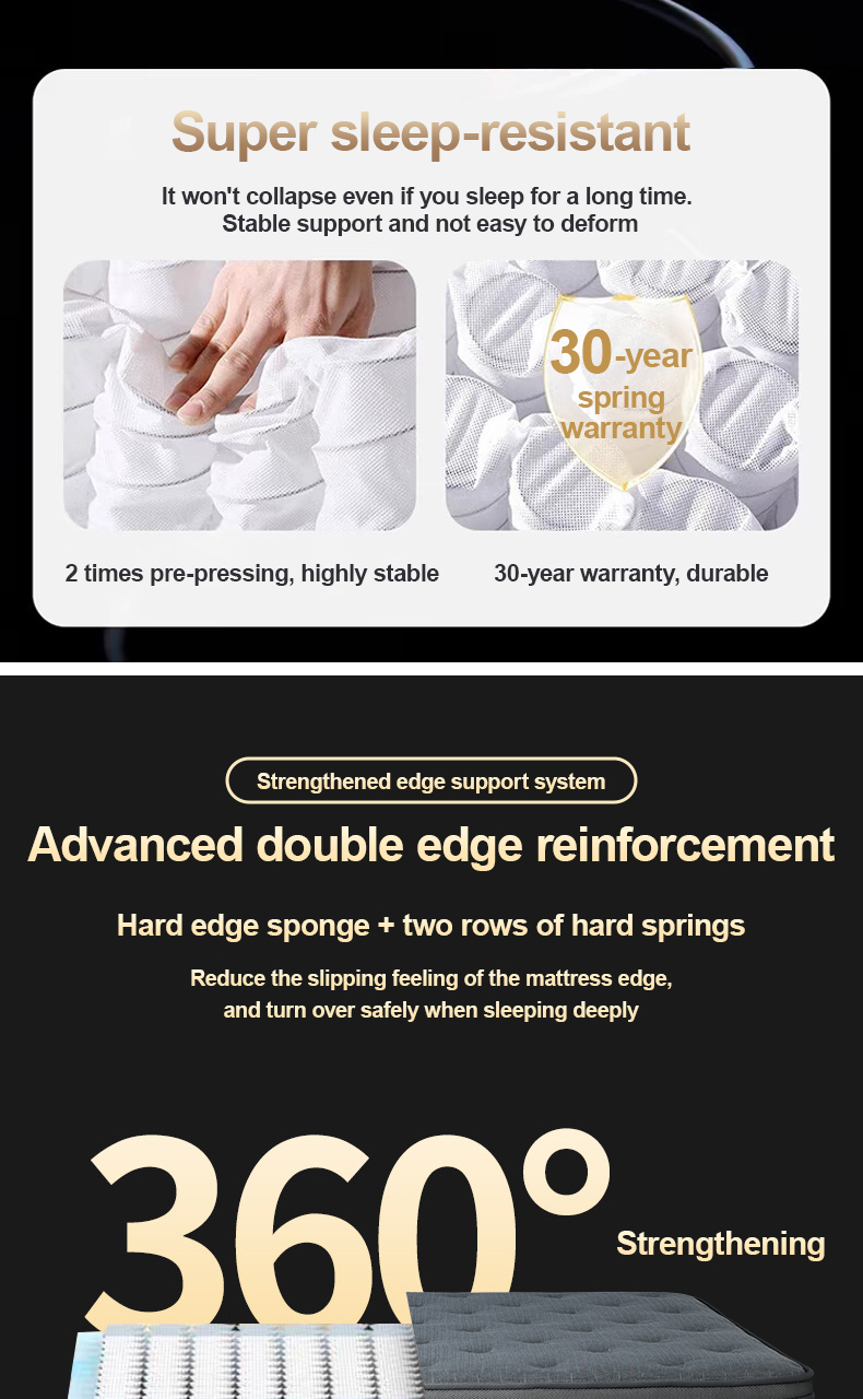 YOZOTO 10.5inch Thickness memory foam spring mattress Single/Twin ...