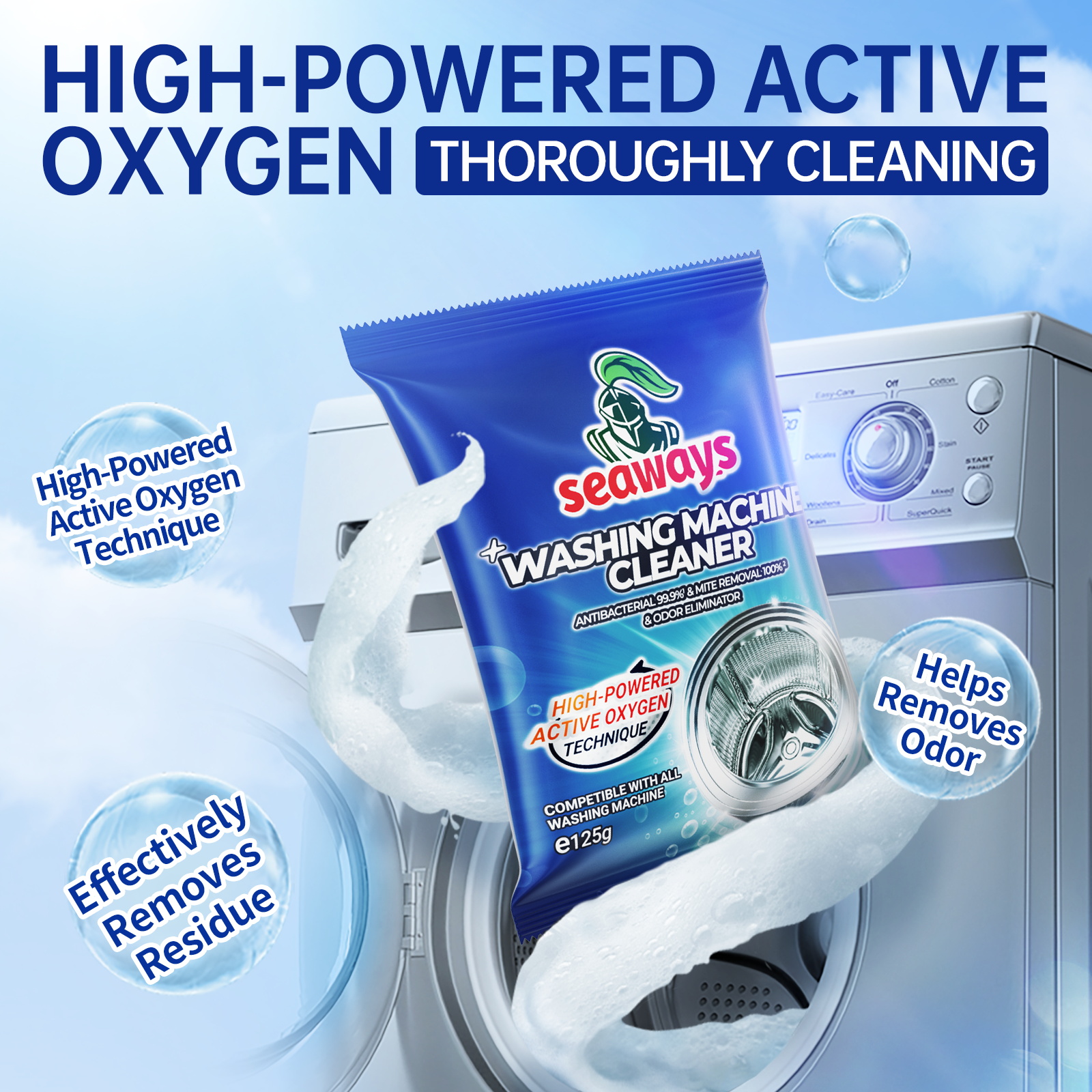 Seaways Washing Machine Cleaner antibacterial 99.9% sterilization easy ...
