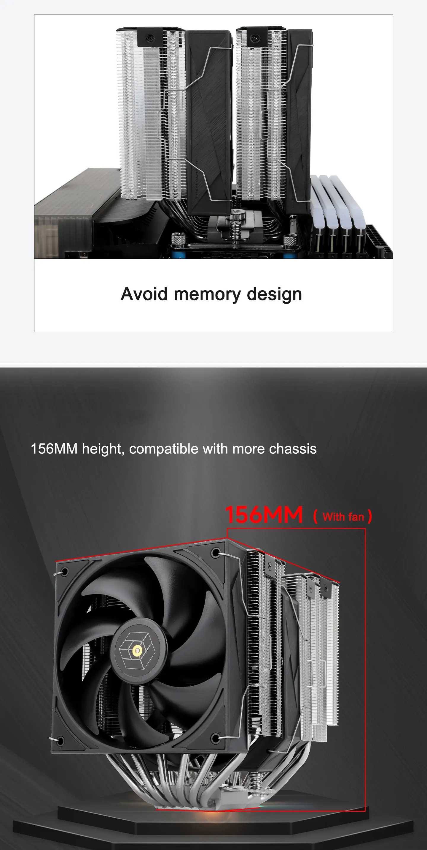 Thermalright Royal Knight 120 SE CPU Air Cooler 6 Heat Pipes PC Cooling Dual Towers Dual Fan for ...