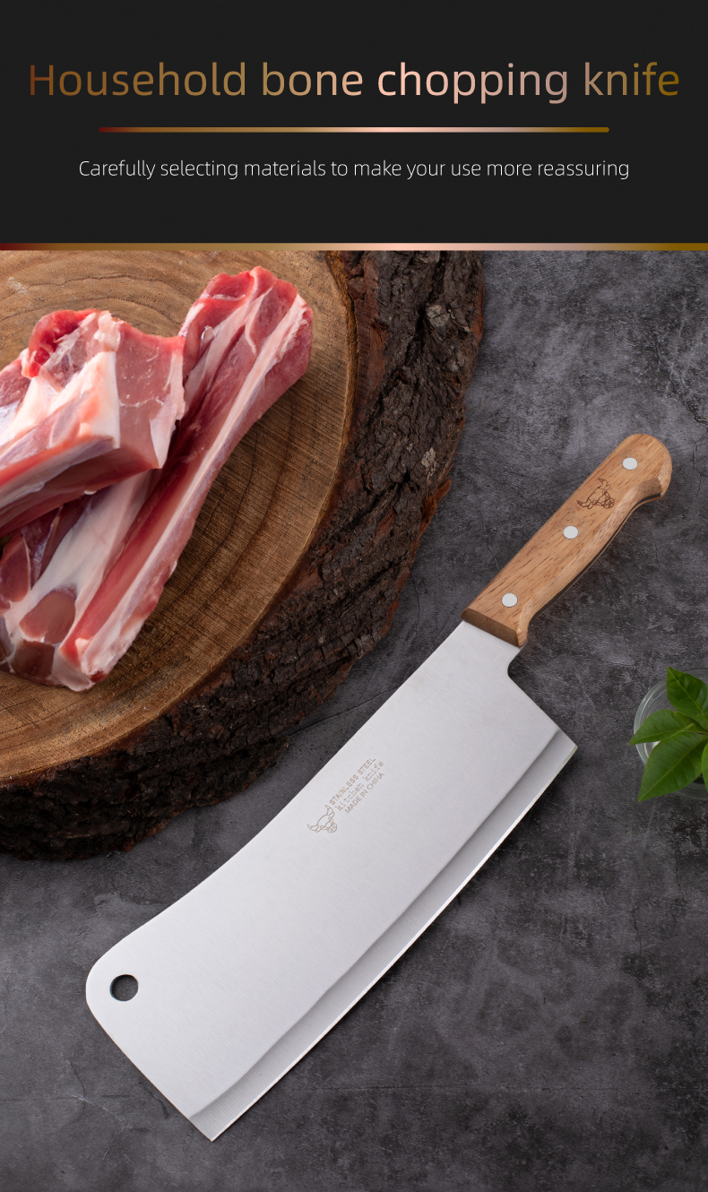 2pcs Big Butcher knife heavy duty boning knife cooking knife Stainless ...