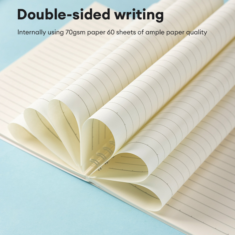 Deli 5PCS Thick A5 Spiral Notebook 60 Sheets Student Line Hardbound ...