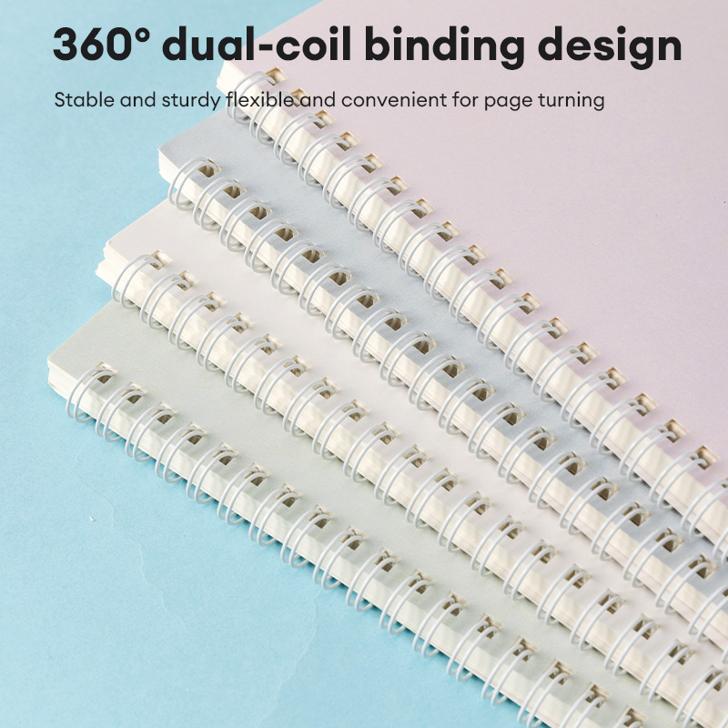 Deli 5PCS Thick A5 Spiral Notebook 60 Sheets Student Line Hardbound ...