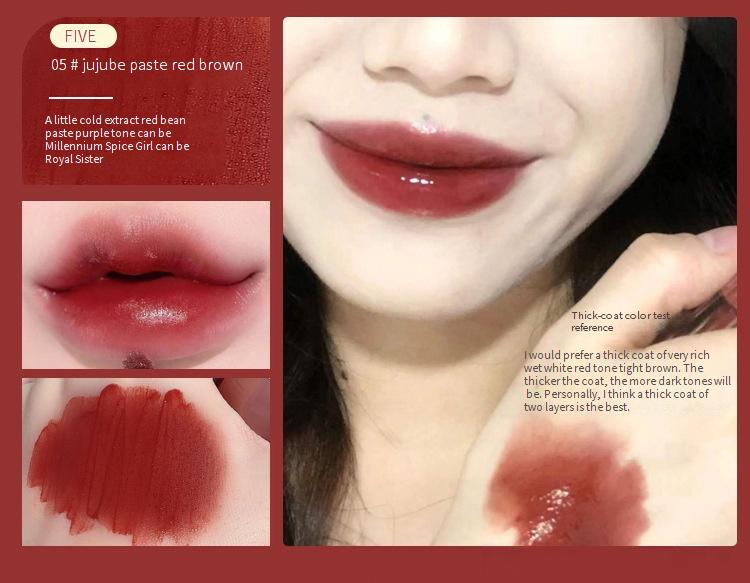 Gege Bear 6 Colors Matte Makeup Lip Gloss, Velvet Waterproof Glaze ...