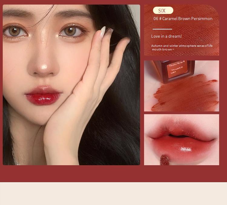 Gege Bear 6 Colors Matte Makeup Lip Gloss, Velvet Waterproof Glaze ...