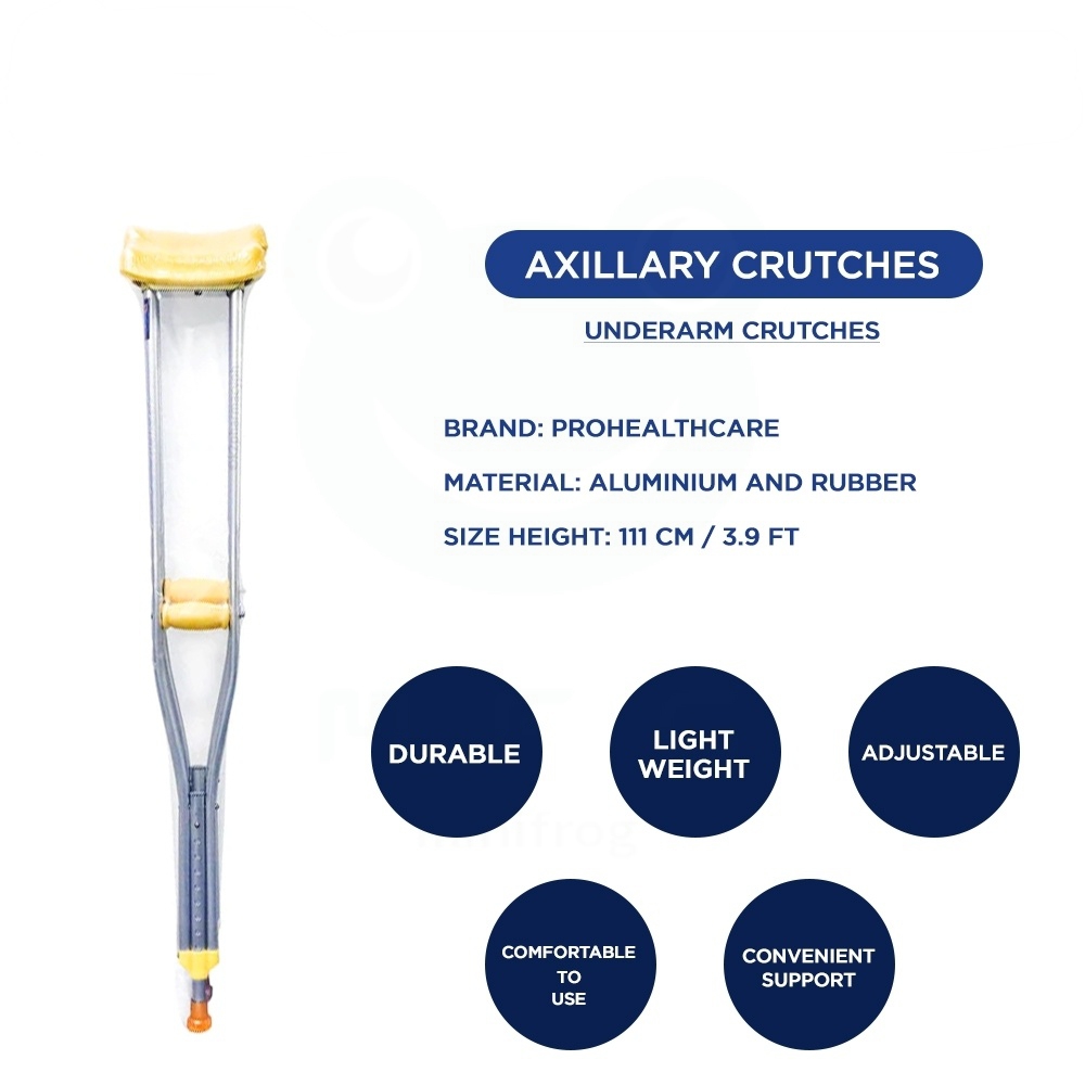 【COD】Ultra-Light Weight Underarm Crutch Cane Arm Support Adjustable ...