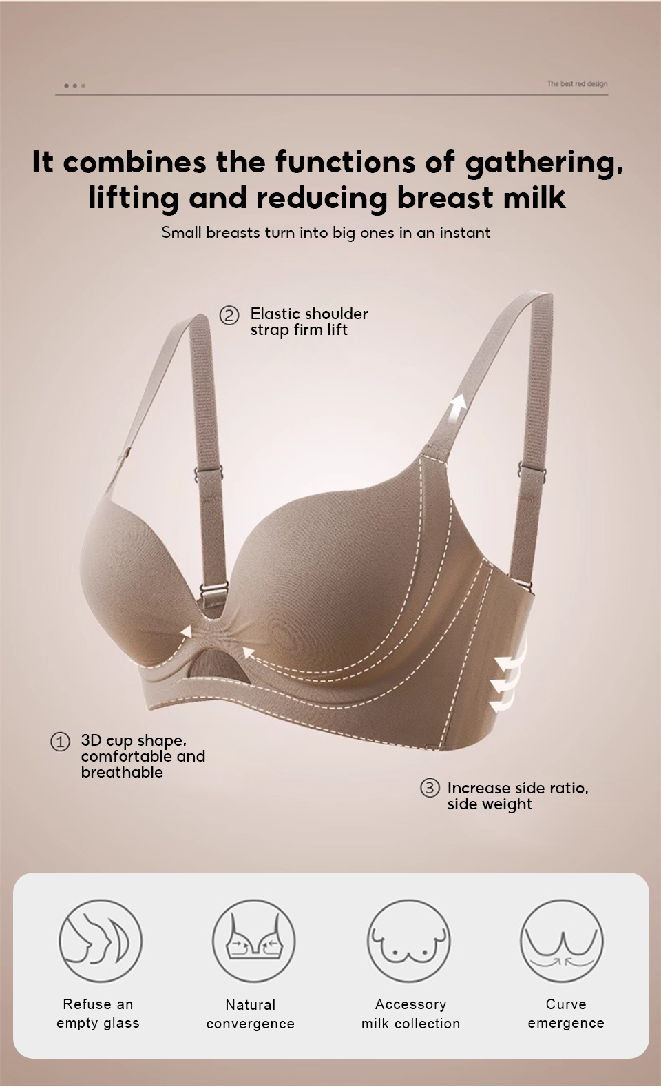 FallSweet Small Chest Seamless Push Up Bras Wireless Soft Support Anti ...