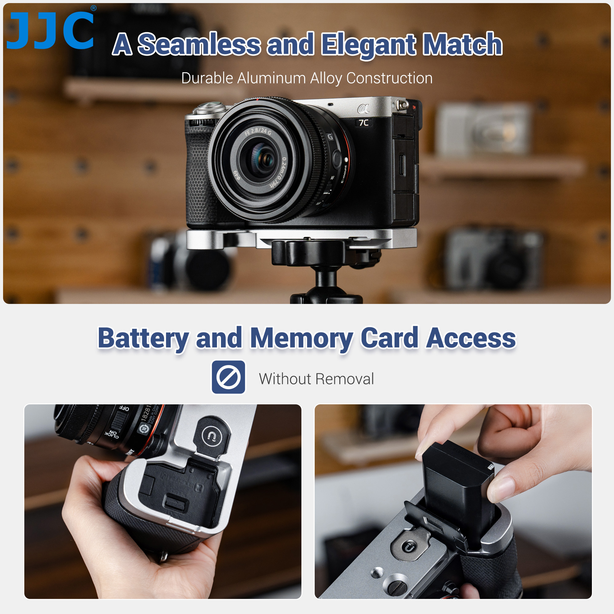 JJC Extension Grip Sony a7CII a7CR a7C II R a7C2 Camera Hand Grip Arca ...