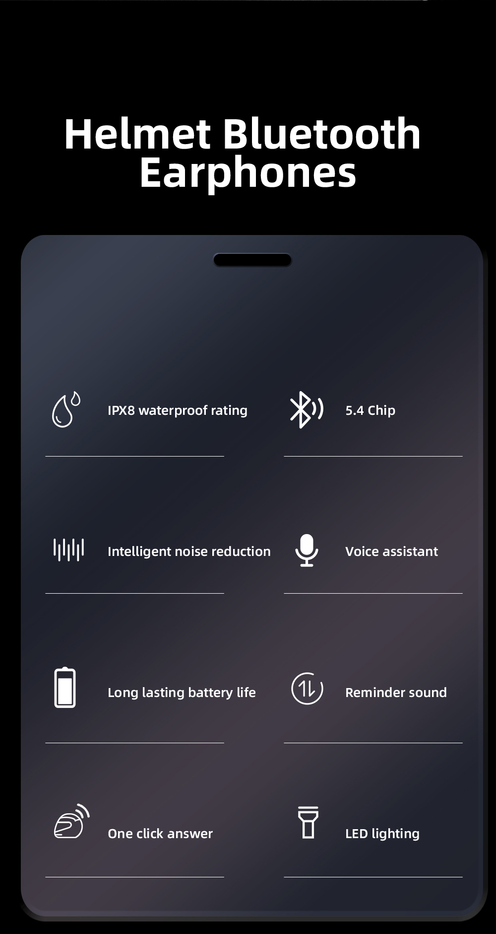 Three styles TWS Motorcycle Helmet Headset Bluetooth Wireless Intercom ...