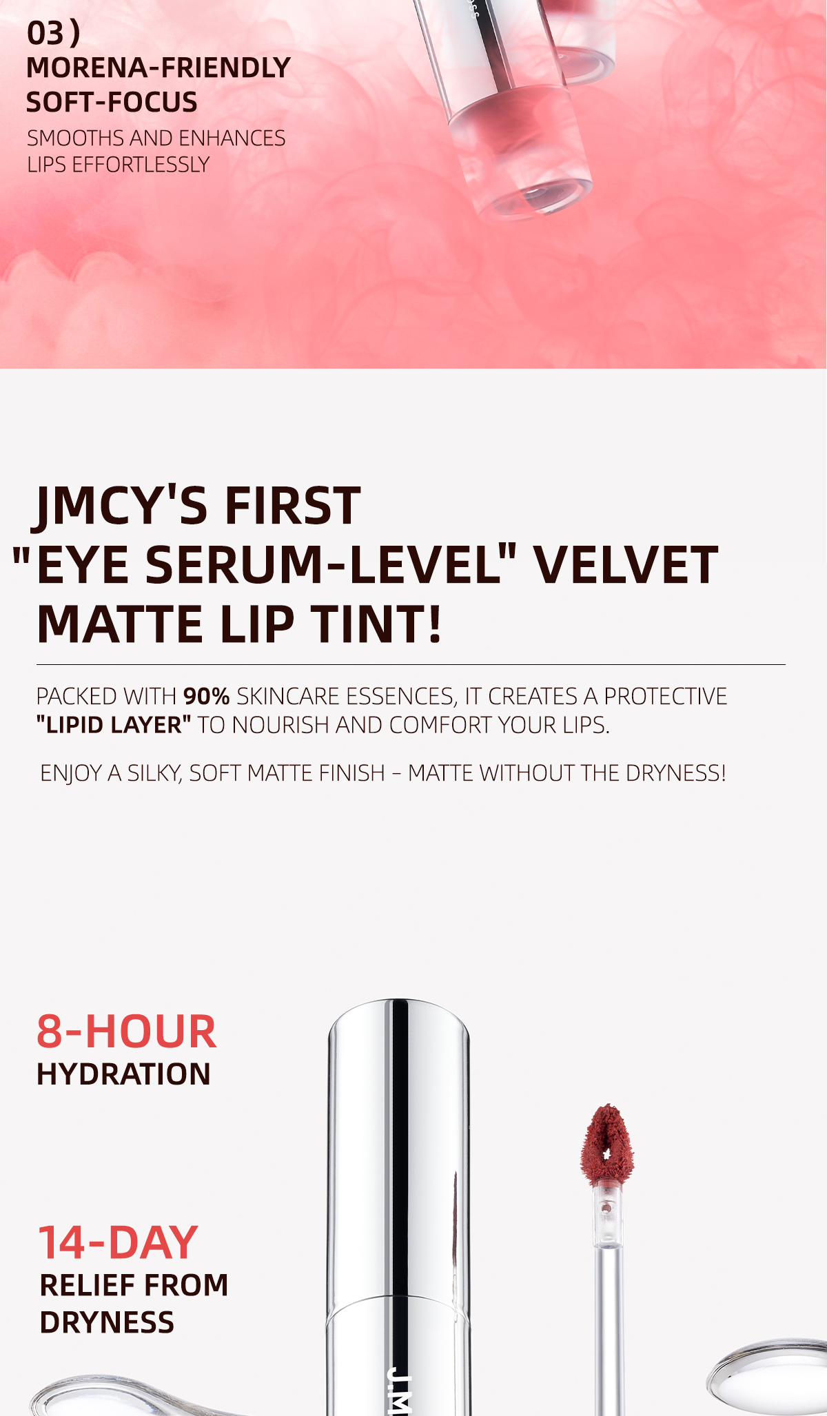 【Criza Taa Inspired Lip Tint】JMCY Matte Liptint SPF 25 PA+++ 8h ...
