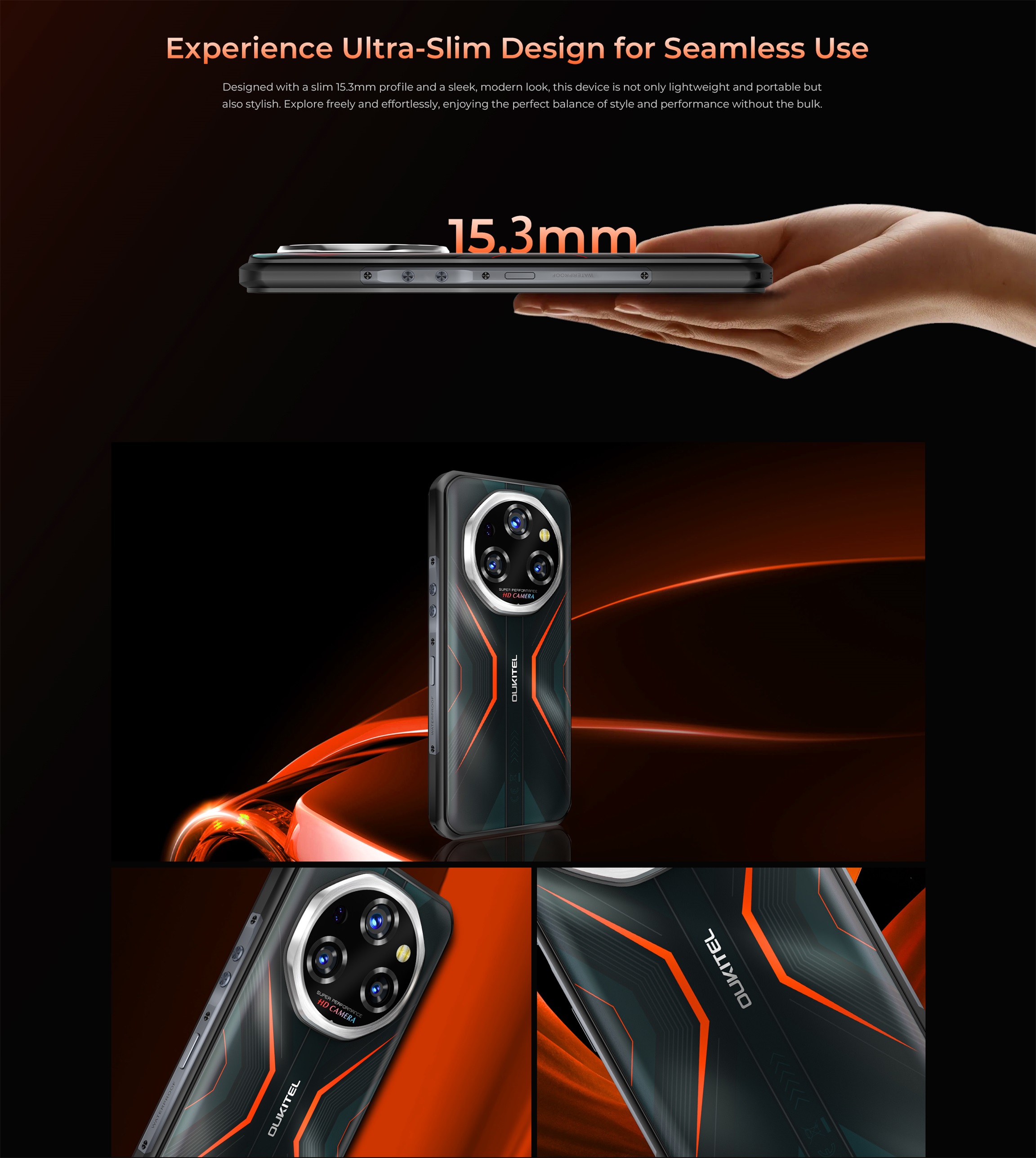 OUKITEL WP55 PRO 5G Mobies 48GB+512GB 11000mAh 33W Fast Charging 15.3mm ...