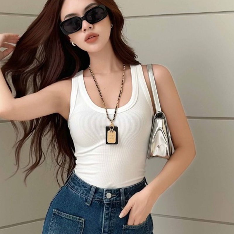 Women'S Basic U-Neck Cotton Tank Top Slim Fit, Comfortable And Cool ...