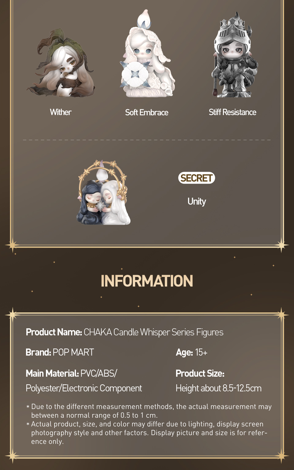 POP MART CHAKA Candle Whisper Series Figures Blind Box （whole set ...