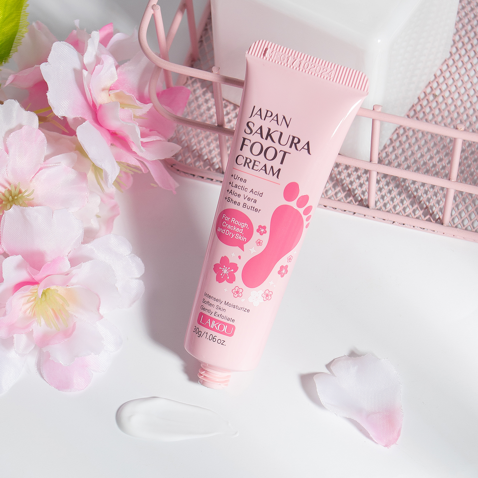 New LAIKOU Sakura Foot Cream for Dry, Rough, Cracked Feet & Heels ...