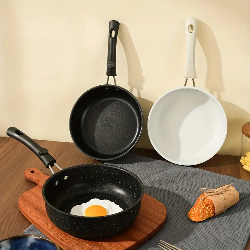 COOKER KINGWhite Non Stick Frying Pan Flat Pan Suitable Supplementary ...