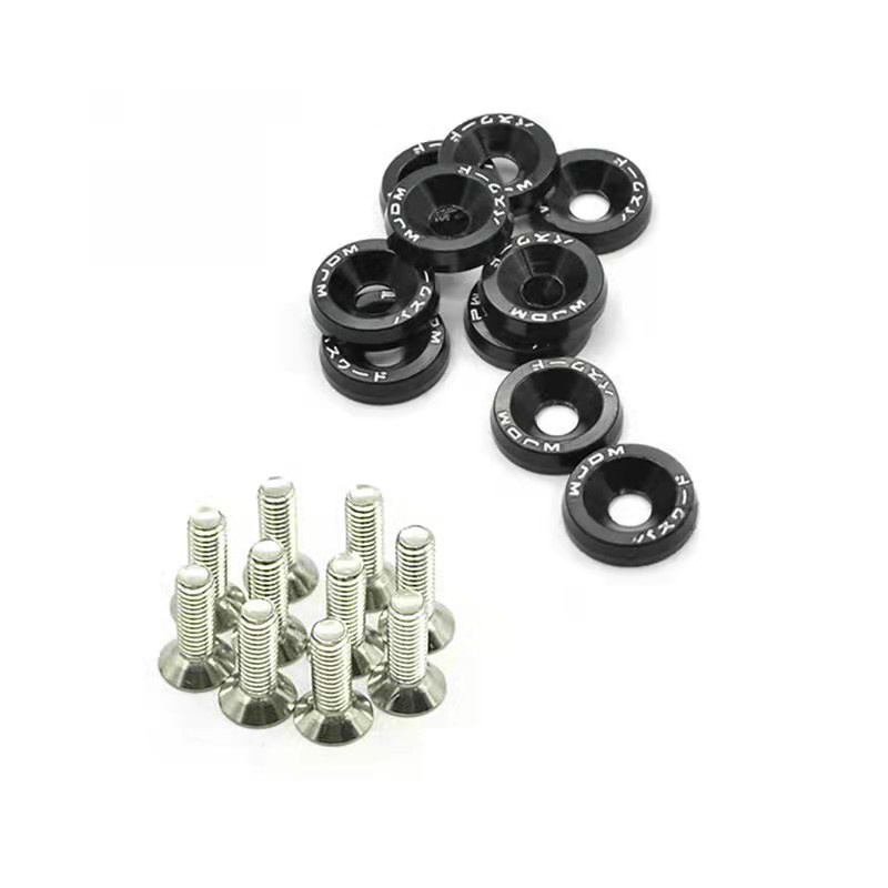 M6 JDM Style Fender Washer Set - 10pcs/Pack, Aluminum Alloy Washers ...