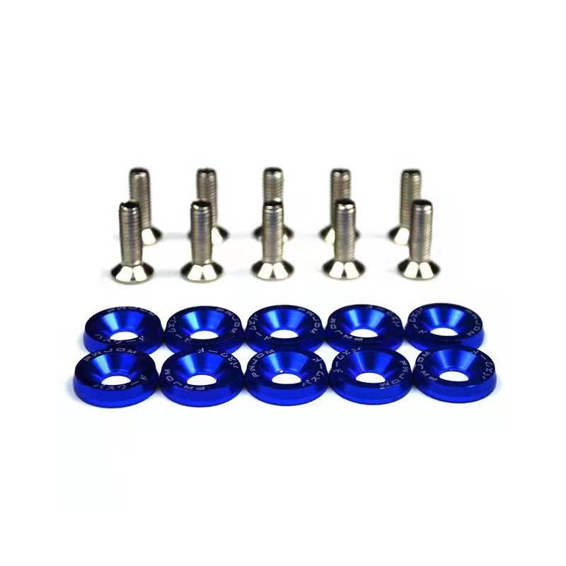 M6 JDM Style Fender Washer Set - 10pcs/Pack, Aluminum Alloy Washers ...