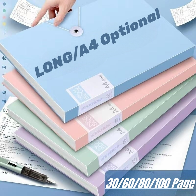 Clear Book Long Expanding A4 File Folder Clear Folder Organizer Paper ...