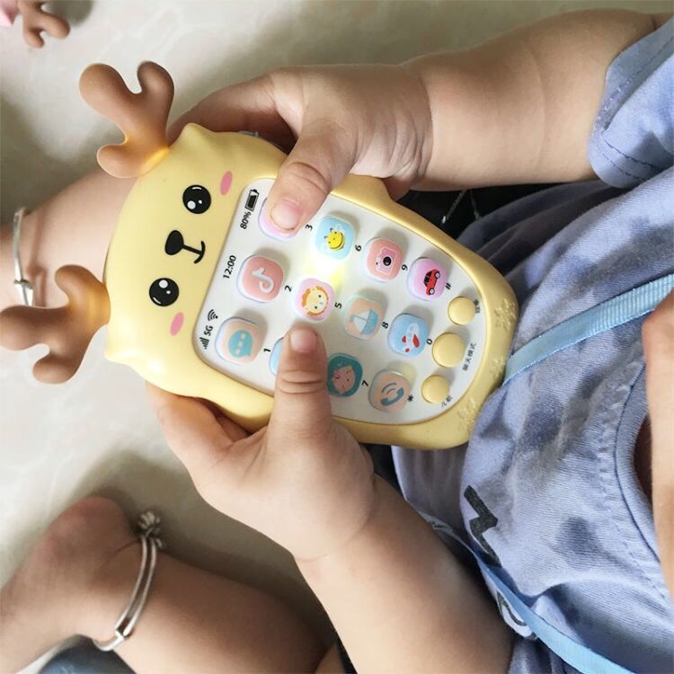 Baby Teething Toy Phone - Musical Early Education Toy With Lights ...