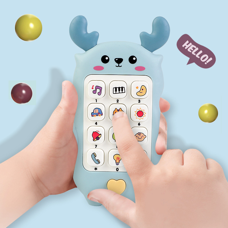 Baby Teething Toy Phone - Musical Early Education Toy With Lights ...